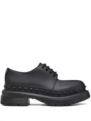 Valentino Garavani Rockstud Leather Derby Shoes