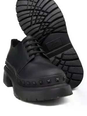 Valentino Garavani Rockstud Leather Derby Shoes