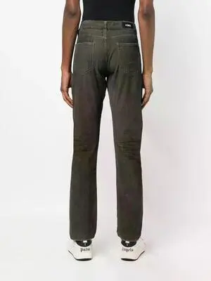 14BROS Straight-leg Jeans With Logo Patch - Green
