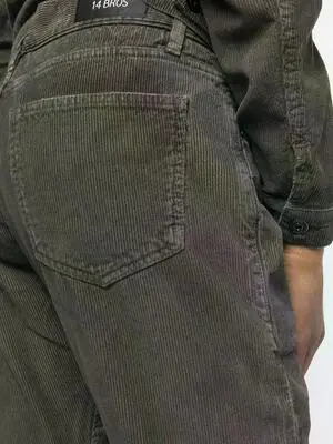 14BROS Straight-leg Jeans With Logo Patch - Green