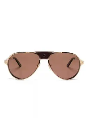 Cartier Pilot-frame Sunglasses - Gold