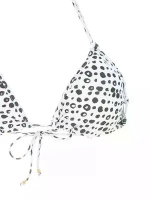 AMIR SLAMA Polka Dot-print Triangle Bikini
