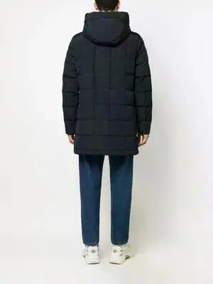 Woolrich Funnel Neck Padded Coat - Blue