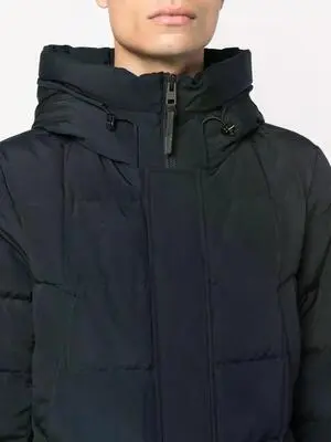 Woolrich Funnel Neck Padded Coat - Blue