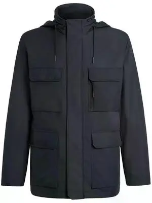 Zegna High-neck Field Jacket - Blue
