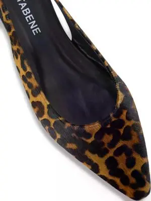 NOTABENE Gilda Leopard-print Slingback Ballerinas