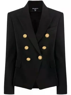 Balmain Double-breasted Blazer With Gold-tone Buttons