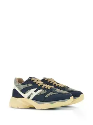 Hogan Panelled Leather Sneakers - Blue