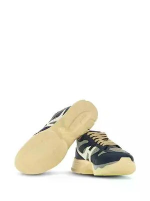 Hogan Panelled Leather Sneakers - Blue