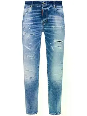 Dsquared2 Cotton Tapered Jeans - Blue