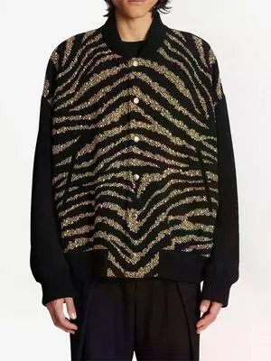 Balmain Metallic Zebra-print Jacket