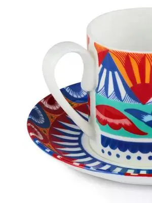 Dolce & Gabbana Geometric-pattern Porcelain Espresso-set
