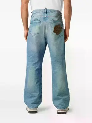 Philipp Plein Logo-patch Straight-leg Jeans