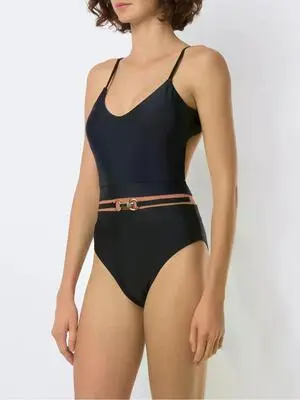 AMIR SLAMA Belted Open Back One-piece