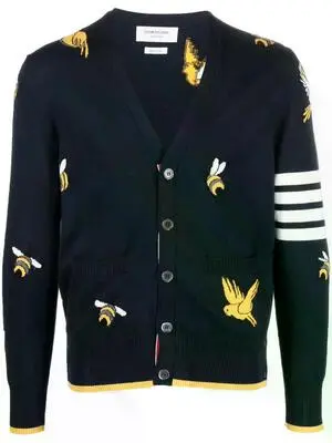 Thom Browne 4-bar Stripe Cardigan - Blue