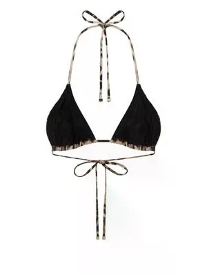 Dolce & Gabbana Leopard-print Triangle Bikini Top - Neutrals