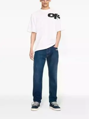 Off-White Script Tapered Jeans