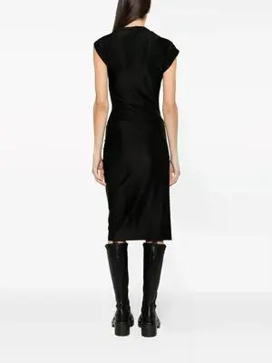 Rabanne Asymmetric Draped Midi Dress