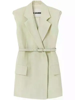 JIL SANDER Belted Tailored Gilet