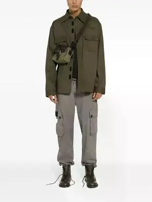 Dolce & Gabbana Cotton Cargo Trousers With Logo Patch