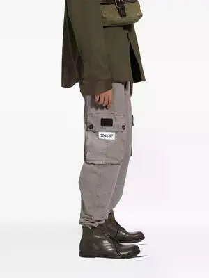 Dolce & Gabbana Cotton Cargo Trousers With Logo Patch