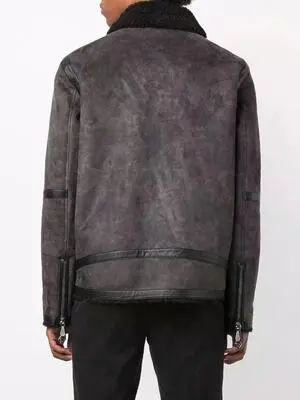 Philipp Plein Iconic Plein Suede Biker Jacket - Black
