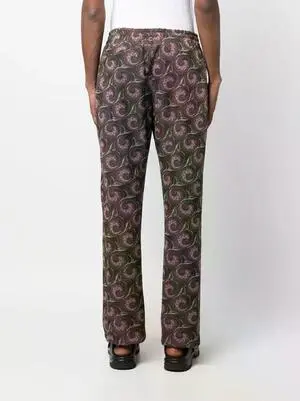 Needles Pintuck Bold-checked Trousers - Brown