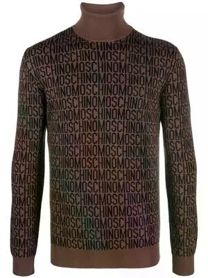Moschino Logo Print Virgin Wool Jumper