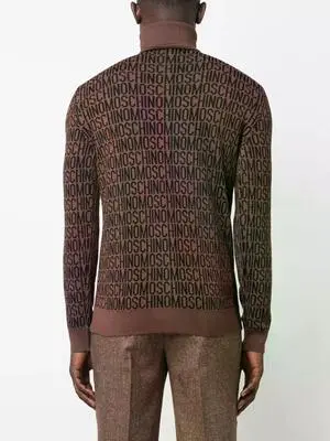 Moschino Logo Print Virgin Wool Jumper