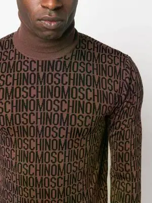 Moschino Logo Print Virgin Wool Jumper