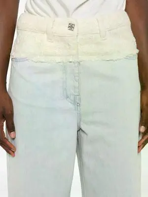 Givenchy 4g Liquid-button Tweed-panel Jeans