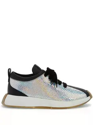 GIUSEPPE ZANOTTI Ferox Lace-up Low-top Sneakers - Silver