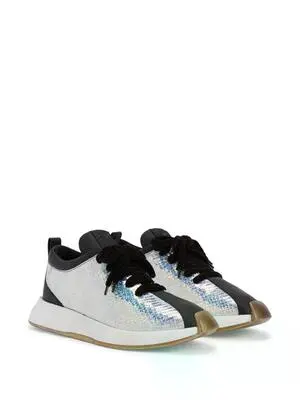 GIUSEPPE ZANOTTI Ferox Lace-up Low-top Sneakers - Silver
