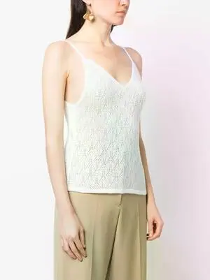 BARRIE Spaghetti-strap Cashmere Top