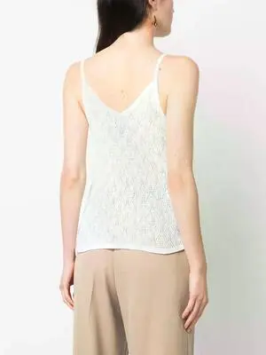BARRIE Spaghetti-strap Cashmere Top