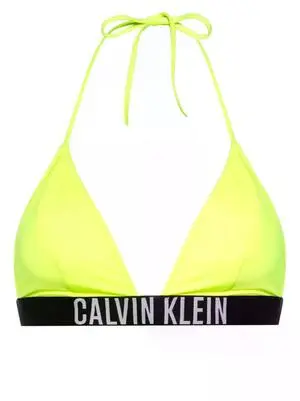Calvin Klein Logo-underband Bikini Top - Yellow