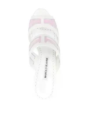 Manolo Blahnik 90mm Avespamu Peep-toe Sandals