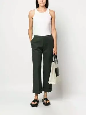 Aspesi Cropped Flared Trousers - Grey