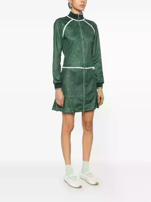Gcds Pinstriped Zip-up Mini Dress