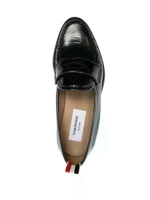 Thom Browne Rwb-tab Leather Penny Loafers