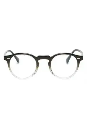 Oliver Spencer Gregory Peck Round-frame Eyeglasses - Black