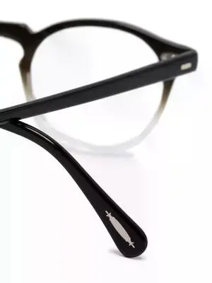 Oliver Spencer Gregory Peck Round-frame Eyeglasses - Black