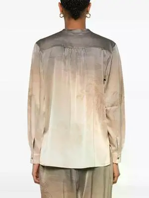 PIERRE-LOUIS MASCIA Illustration-print Blouse - Brown