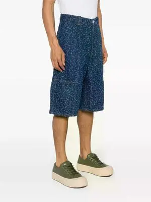 Maison Kitsuné Abstract Daisy Denim Shorts