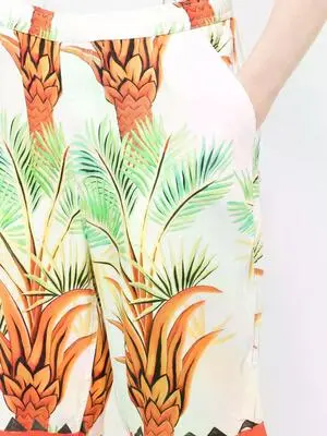 ENDLESS JOY Date Palm Motif-print Bermuda Shorts - Neutrals