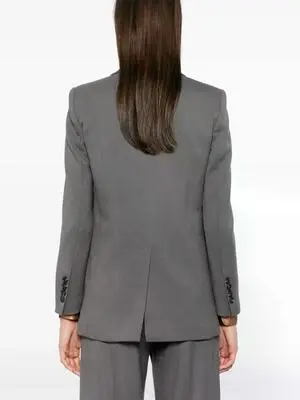 BLANCA VITA Double-breasted Flannel Blazer
