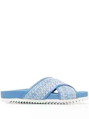 MADISON MAISON Crossover Strap Sandals - Blue