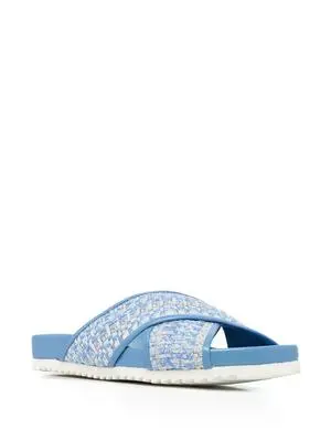 MADISON MAISON Crossover Strap Sandals - Blue