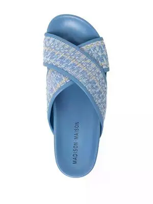 MADISON MAISON Crossover Strap Sandals - Blue