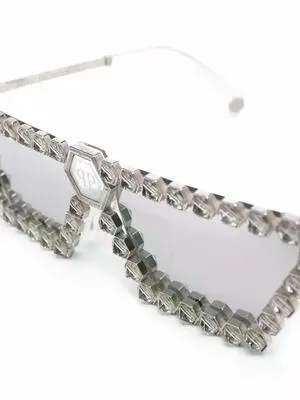 Philipp Plein Crystal-embellished Square-frame Sunglasses